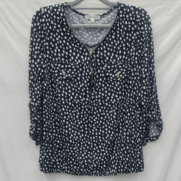 Forever 21 | Tops | Perception Concepts Black And White 34 Sleeve ...